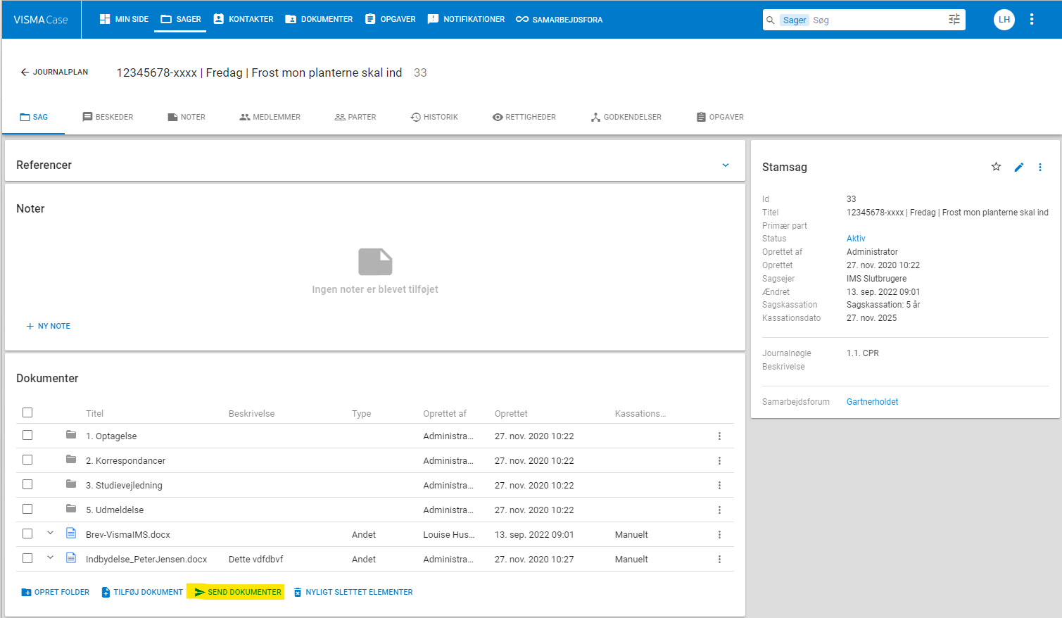 Addo: Send dokument til digital underskrift – Visma IMS A/S